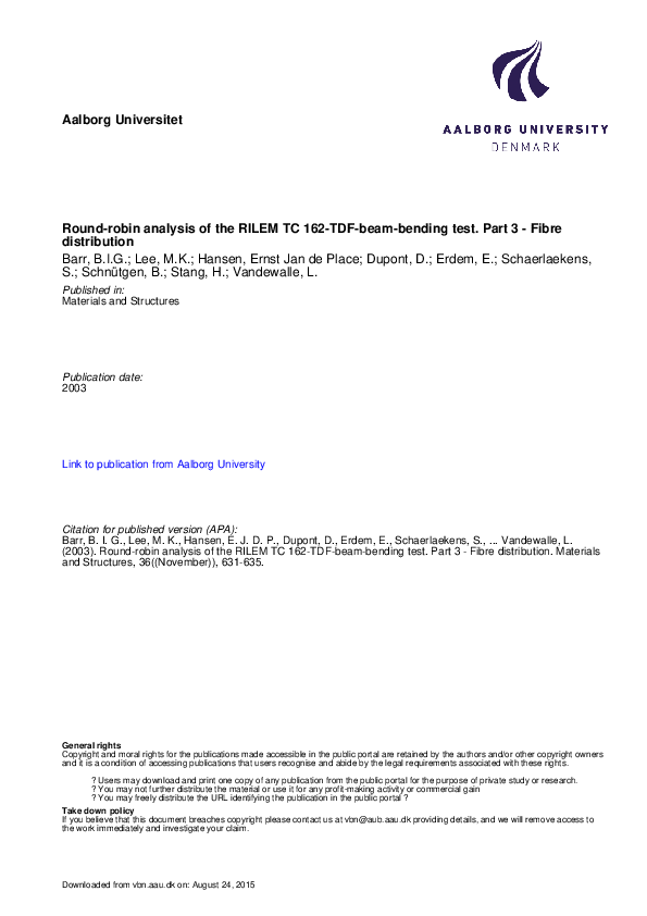 (PDF) Round-robin analysis of the RILEM TC 162TDF beam-bending test ...