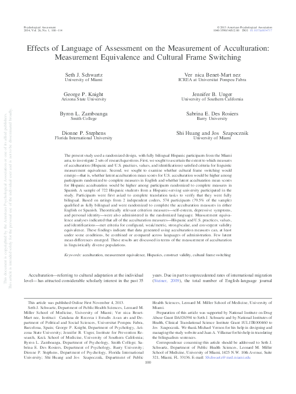 (PDF) Effects of language of assessment on the measurement of ...
