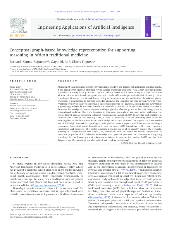 (PDF) Conceptual graph-based knowledge representation for supporting reasoning in African ...