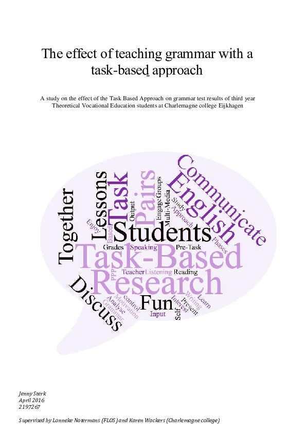 (PDF) The effect of teaching grammar with a task-based approach A study ...