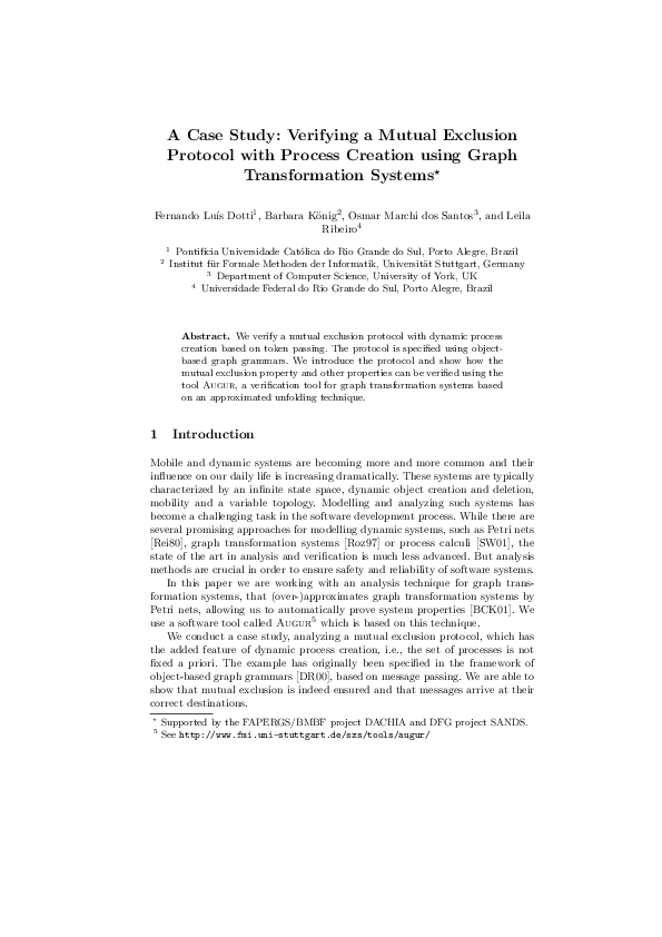 (PDF) A Case Study: Verifying a Mutual Exclusion Protocol with Process ... (PDF) A Case Study: Verifying a Mutual Exclusion Protocol with Process ...