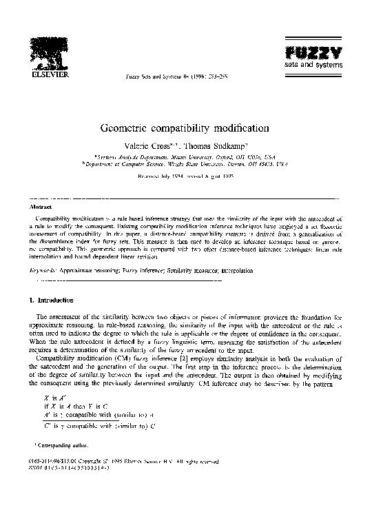 (PDF) Geometric compatibility modification