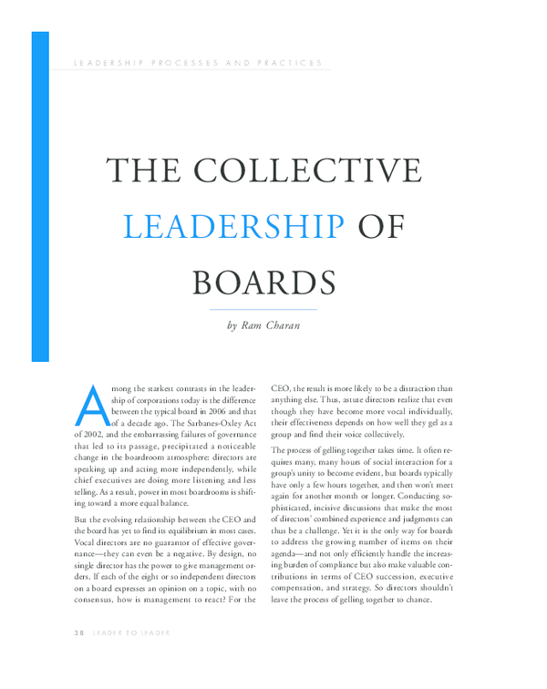 (PDF) The collective leadership of boards
