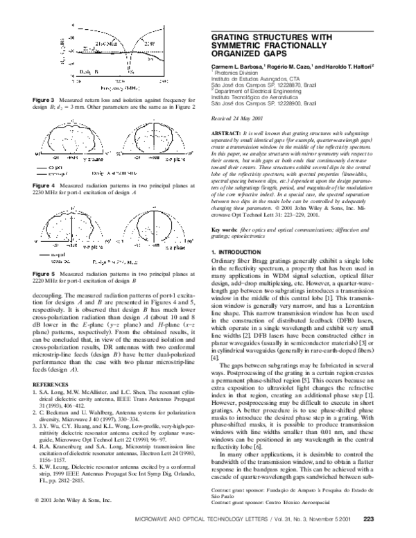 (PDF) Grating structures with symmetric fractionally organized gaps