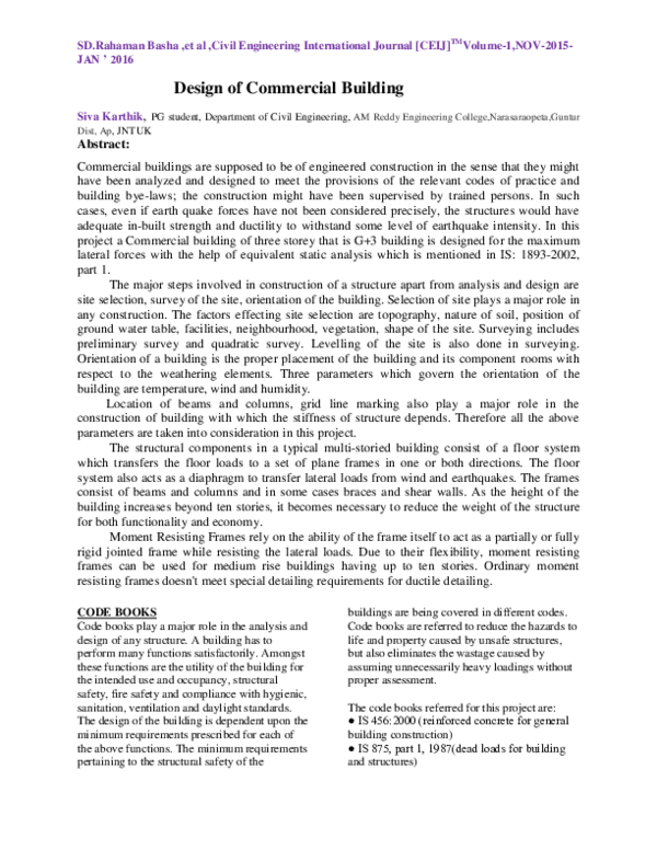 (PDF) Design of Commercial Building