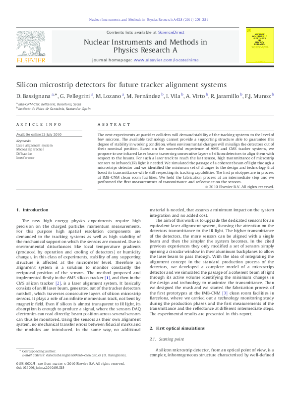 (PDF) Silicon microstrip detectors for future tracker alignment systems