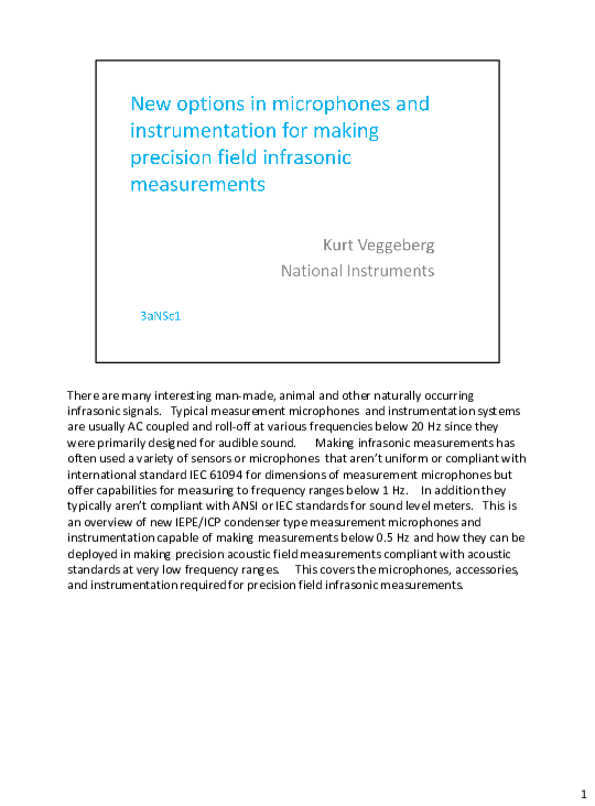 (PDF) New options in microphones and instrumentation for making field ...
