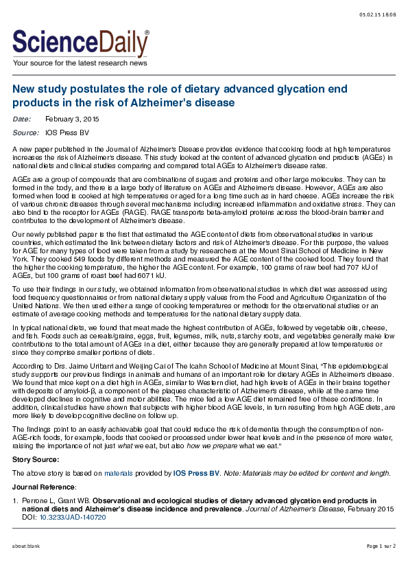 (PDF) Press release ScienceDaily | Lorena Perrone - Academia.edu