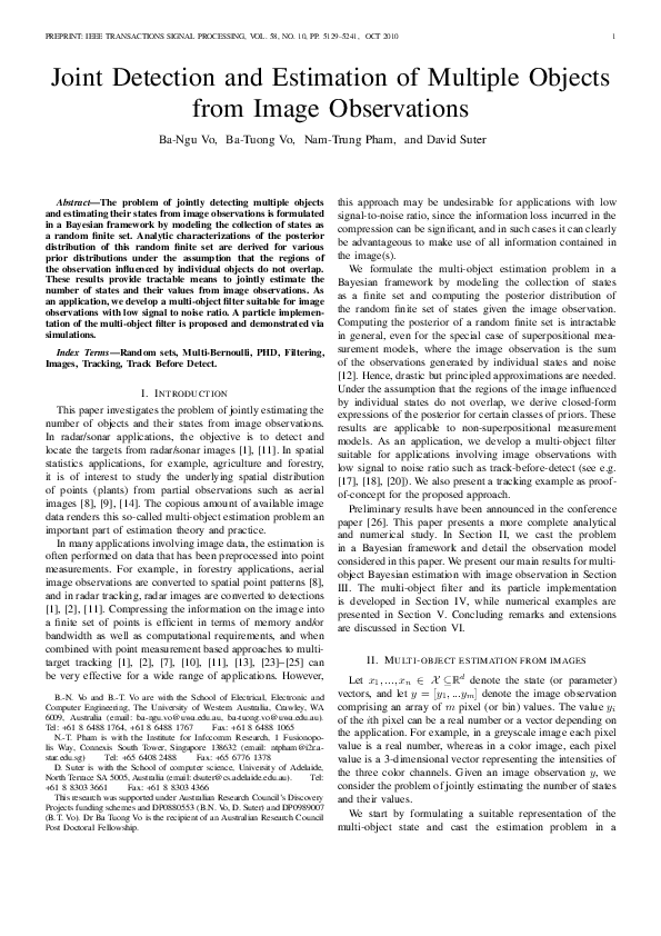 Pdf Information Resolution Of Joint Detectiontracking