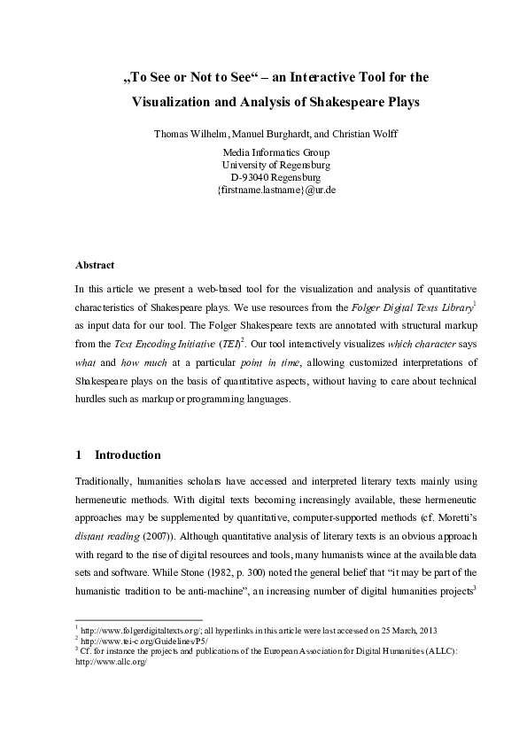 (PDF) “To See or Not to See” - An Interactive Tool for the ...