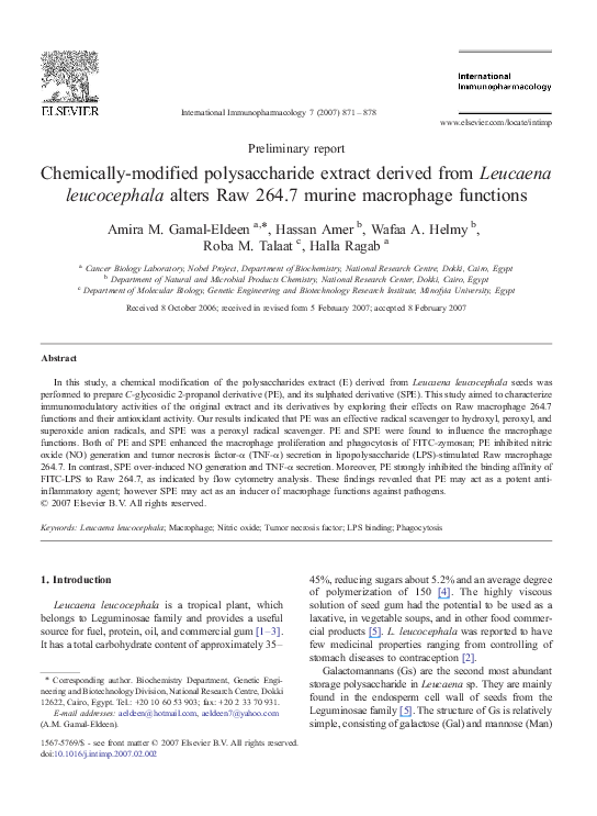 (PDF) Chemically-modified polysaccharide extract derived from Leucaena ...