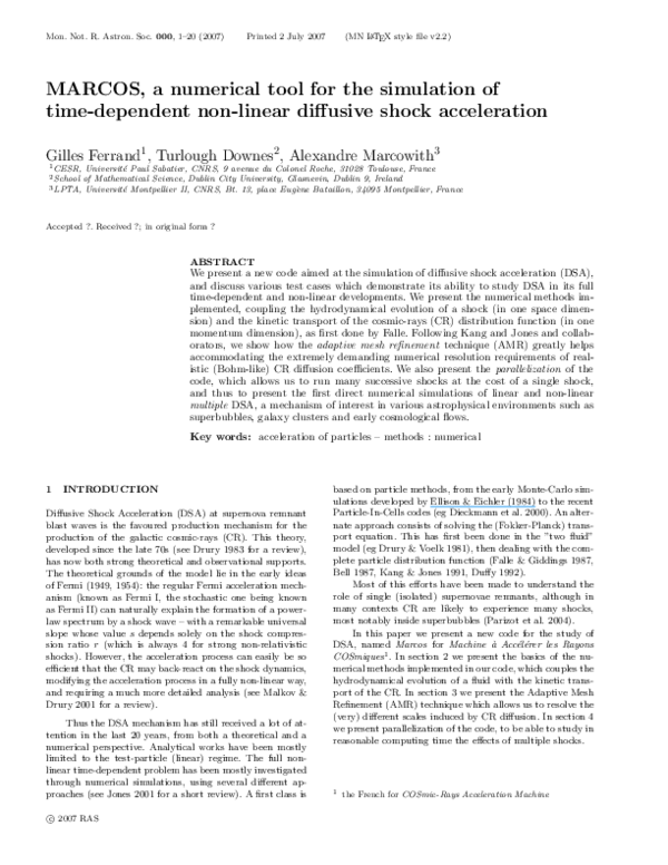 Pdf Marcos A Numerical Tool For The Simulation Of Multiple Time