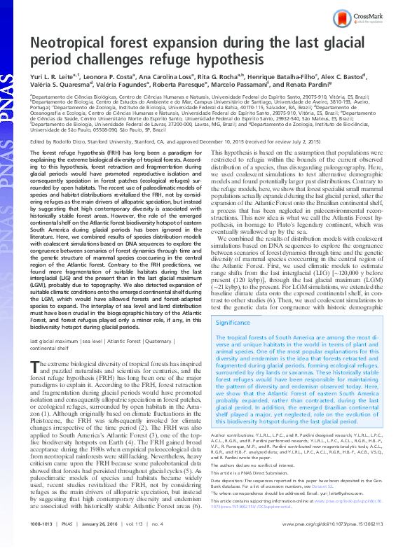 (PDF) Neotropical forest expansion during the last glacial period ...