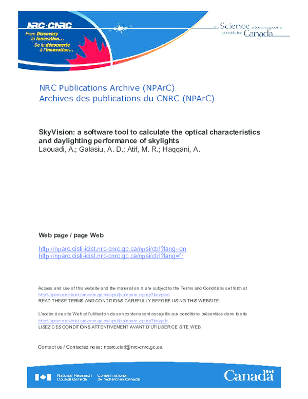 (PDF) SkyVision: a software tool to calculate the optical ...