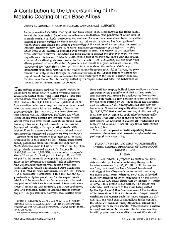 (PDF) A contribution to the understanding of the metallic coating of ...