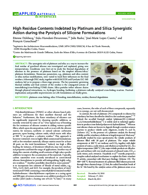 (PDF) High Residue Contents Indebted by Platinum and Silica Synergistic ...