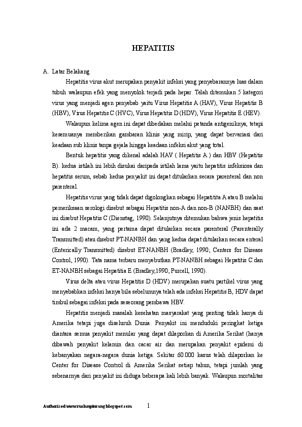 (DOC) Askep Klien dengan Hepatitis