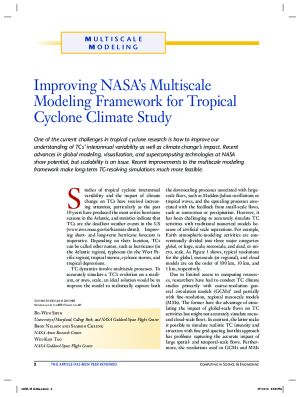 (PDF) Improving NASA's Multiscale Modeling Framework for Tropical ...