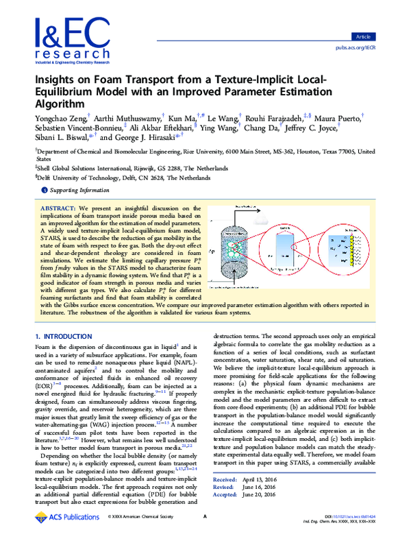 (PDF) Insights on Foam Transport from a Texture-Implicit Local ...
