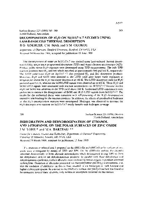 1 Propanol Dehydration