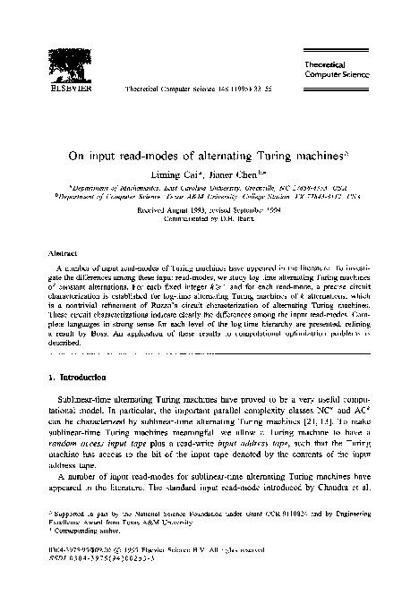 (PDF) On Input Read-Modes of Alternating Turing Machines