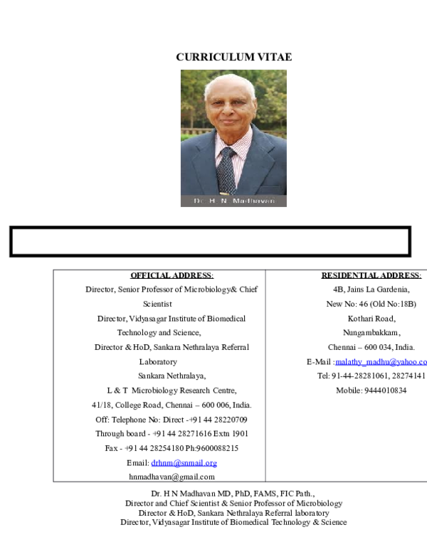 (DOC) Curriculum vitae