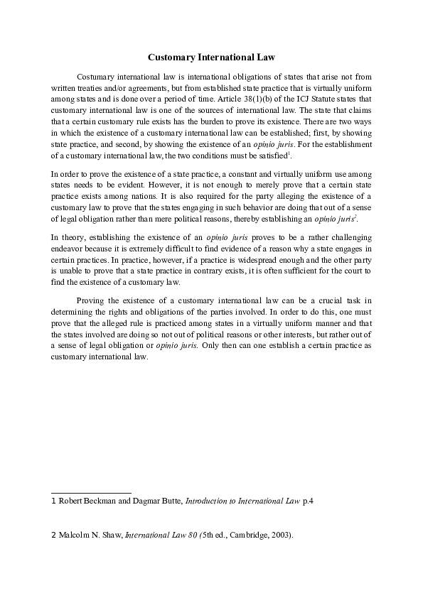(DOC) Customary International Law LRP