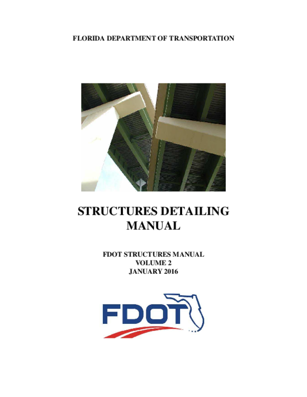 (PDF) FLORIDA DEPARTMENT OF TRANSPORTATION STRUCTURES DETAILING MANUAL ...