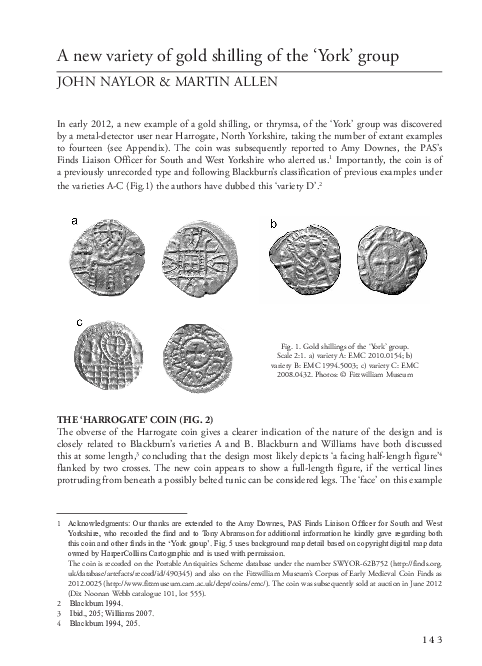 (PDF) A new variety of gold shilling of the 'York' group