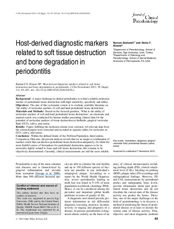 (PDF) Host-derived diagnostic markers related to soft tissue ...