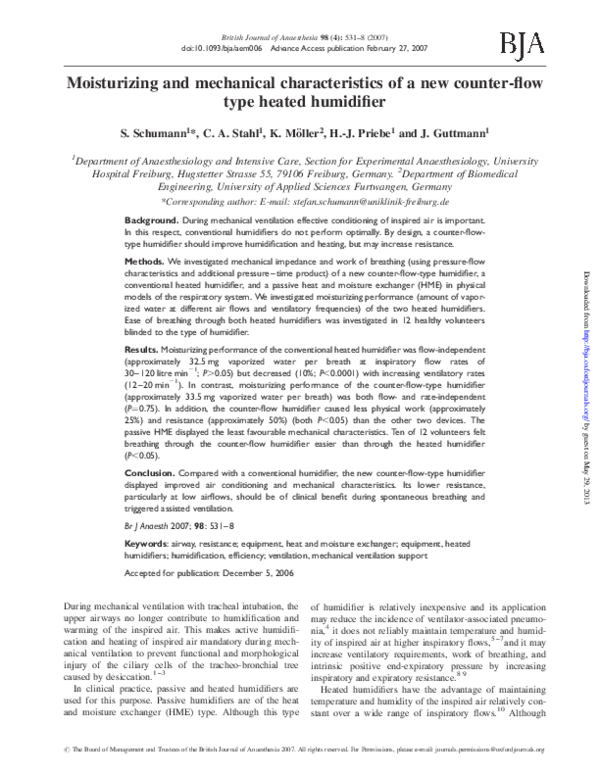 (PDF) Moisturizing and mechanical characteristics of a new counter-flow ...