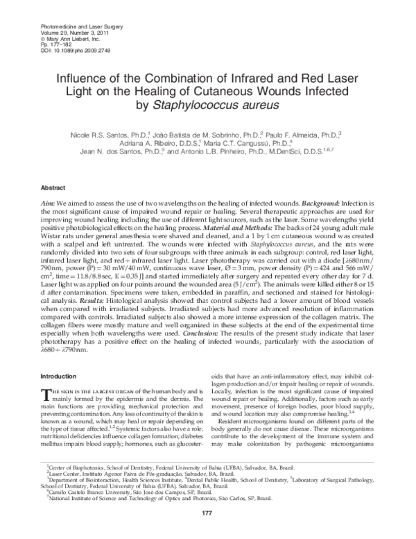 (PDF) Influence of the combination of infrared and red laser light on ...