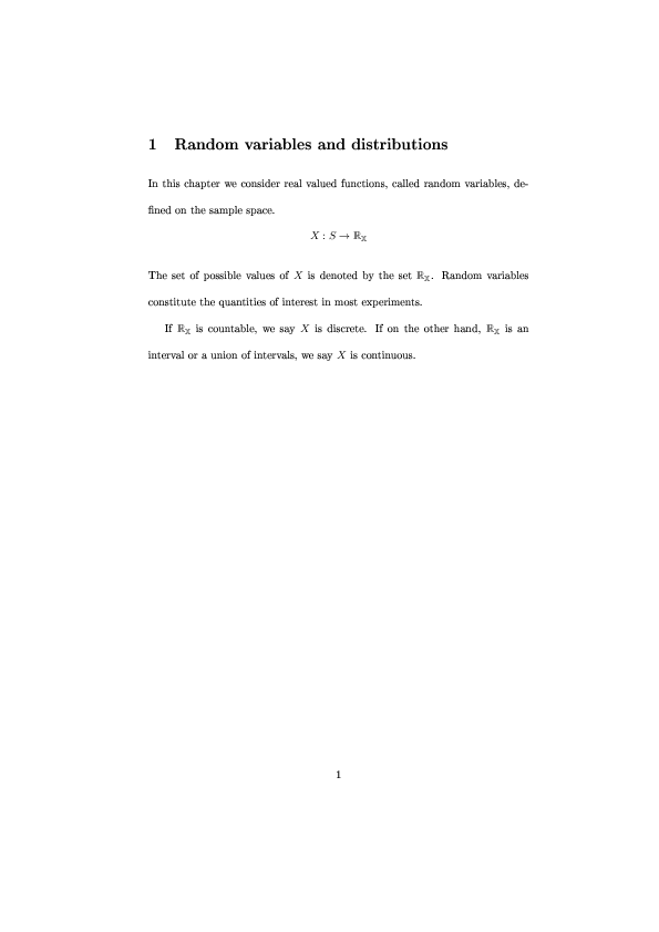 (PDF) Random variables and distributions