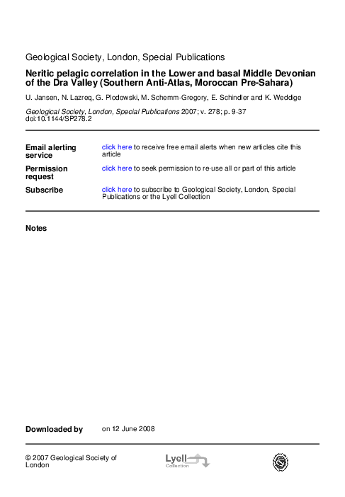 (PDF) Neritic-pelagic correlation in the Lower and basal Middle ...