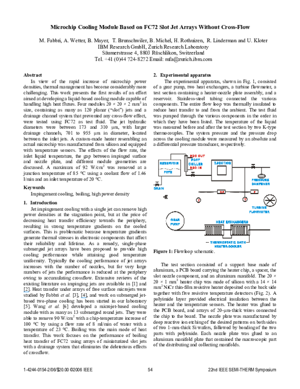 (PDF) Microchip cooling module based on FC72 slot jet arrays without ...