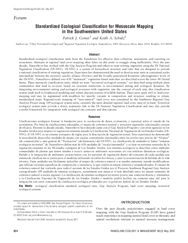 (PDF) A New Map of Standardized Terrestrial Ecosystems of the ...