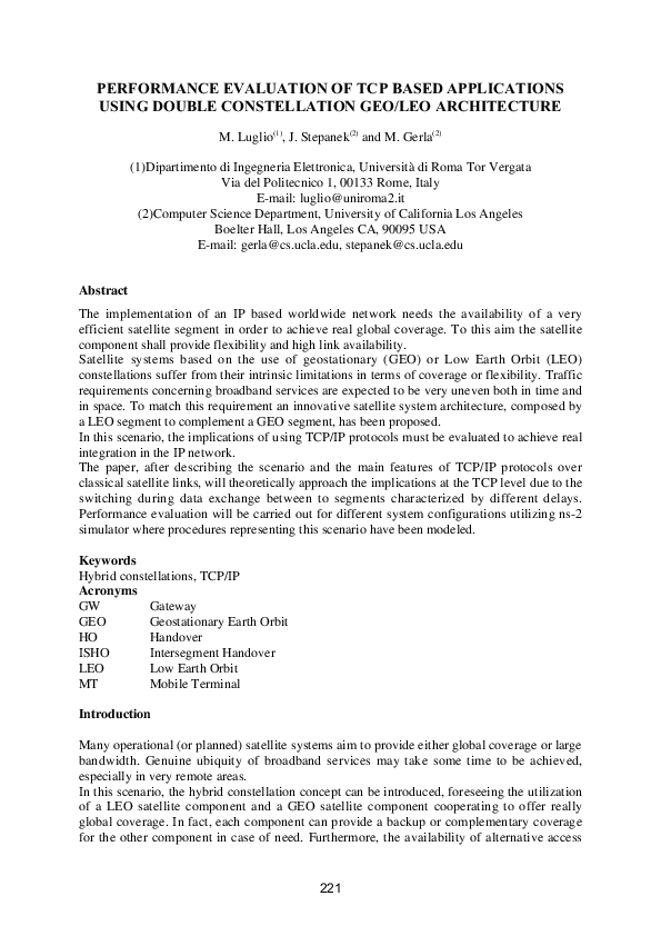 (PDF) Performance evaluation of TCP-based applications over DVB-RCS DAMA schemes