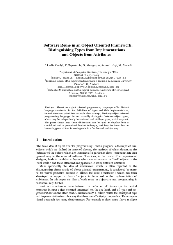 Pdf Object Oriented Design Expertise Reuse An Approach Based On 0902