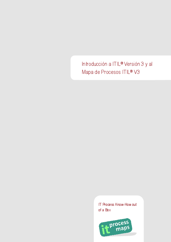 (PDF) Introducción a ITIL ® Versión 3 y al Mapa de Procesos ITIL ® V3 ...