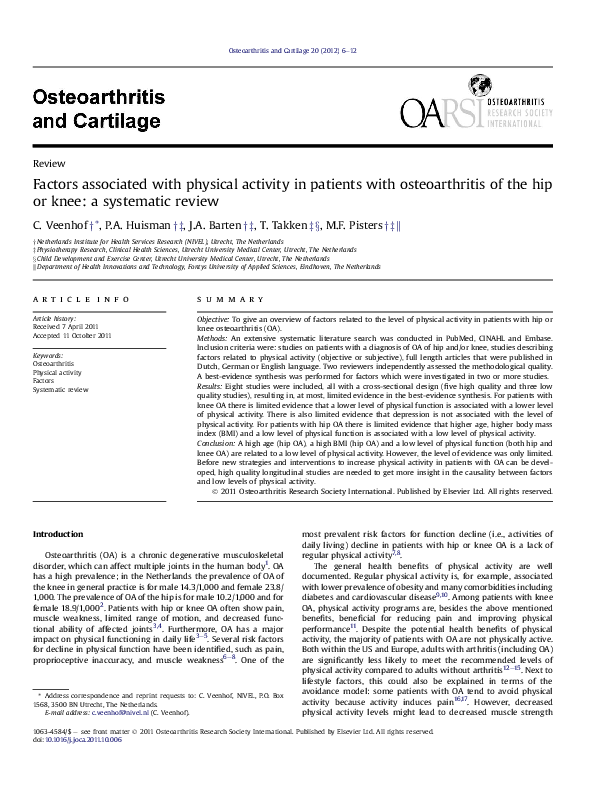 Pdf Pos0990 Factors Associated With Engaging In Physical Activity In Axial Spondyloarthritis