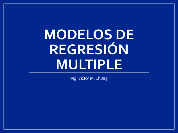 (PDF) MODELOS DE REGRESIÓN MULTIPLE