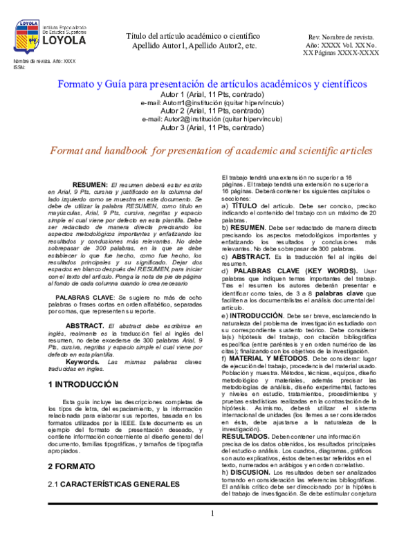 (DOC) Format and handbook for presentation of academic and scientific ...