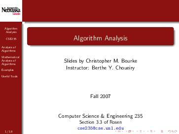 (PDF) Algorithm Analysis