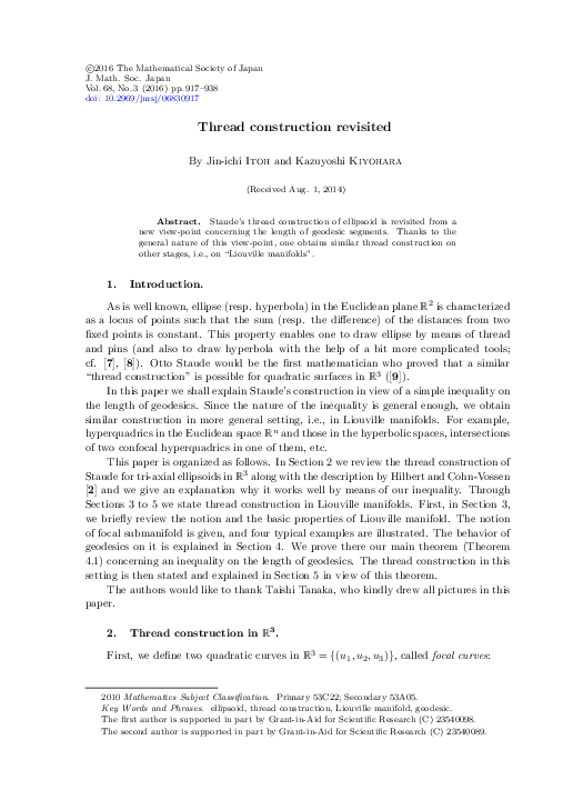 (PDF) Thread construction revisited | Jinichi Itoh - Academia.edu