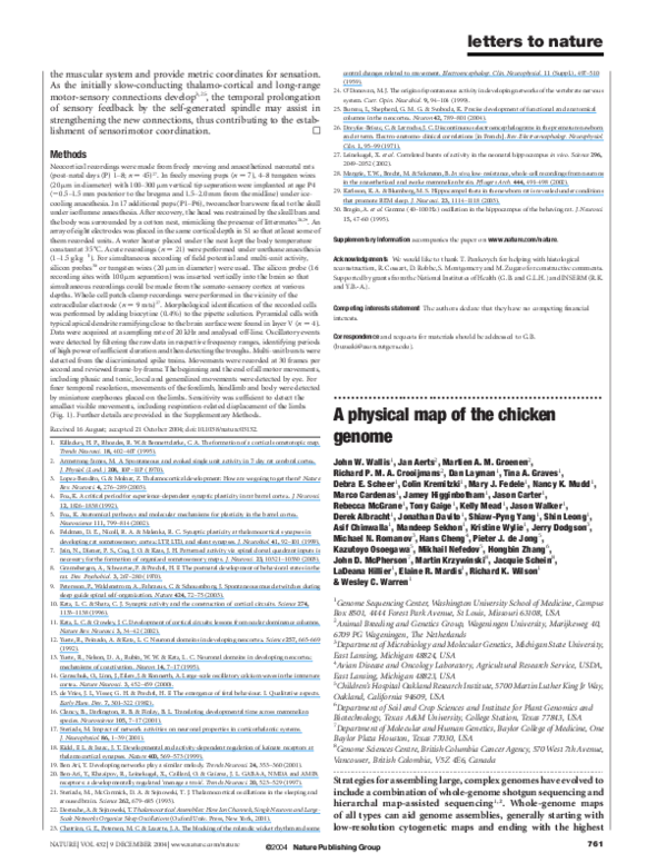 (PDF) A physical map of the chicken genome