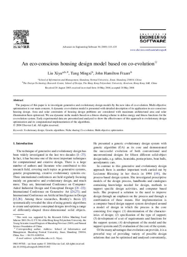 (PDF) An eco-conscious housing design model based on co-evolution