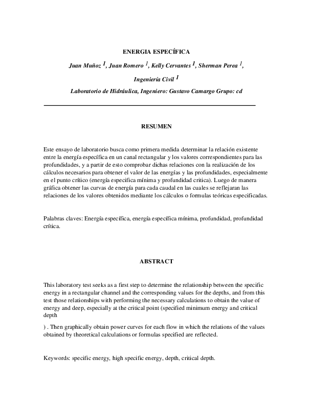 (PDF) ENERGIA ESPECÍFICA