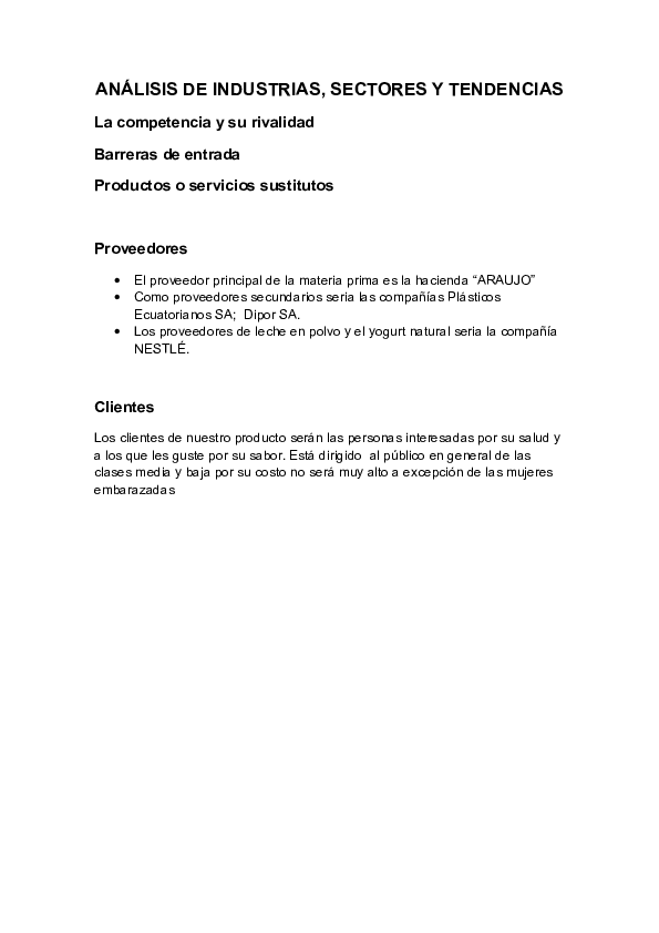 (DOC) ANÁLISIS DE INDUSTRIAS, SECTORES Y TENDENCIAS