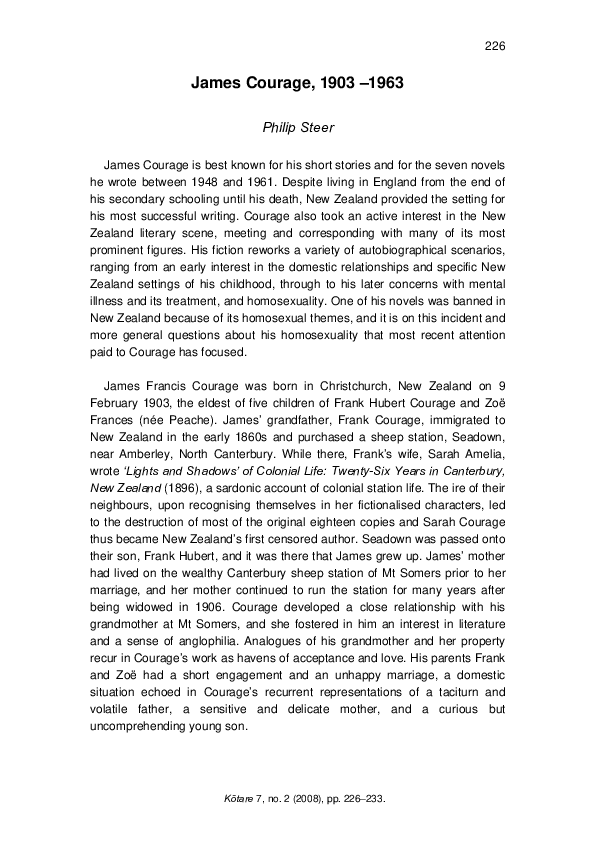 (PDF) James Courage, 1903–1963