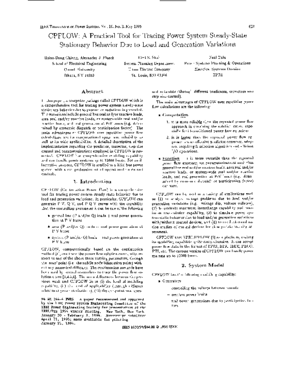 (PDF) CPFLOW: a practical tool for tracing power system steady-state ...